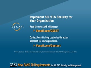 SANS 20 Critical Security Control 17 Requirements for SSL/TLS Security ...
