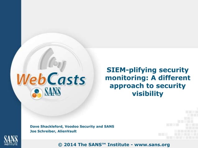 SIEM-plifying security monitoring: A different approach to security ...