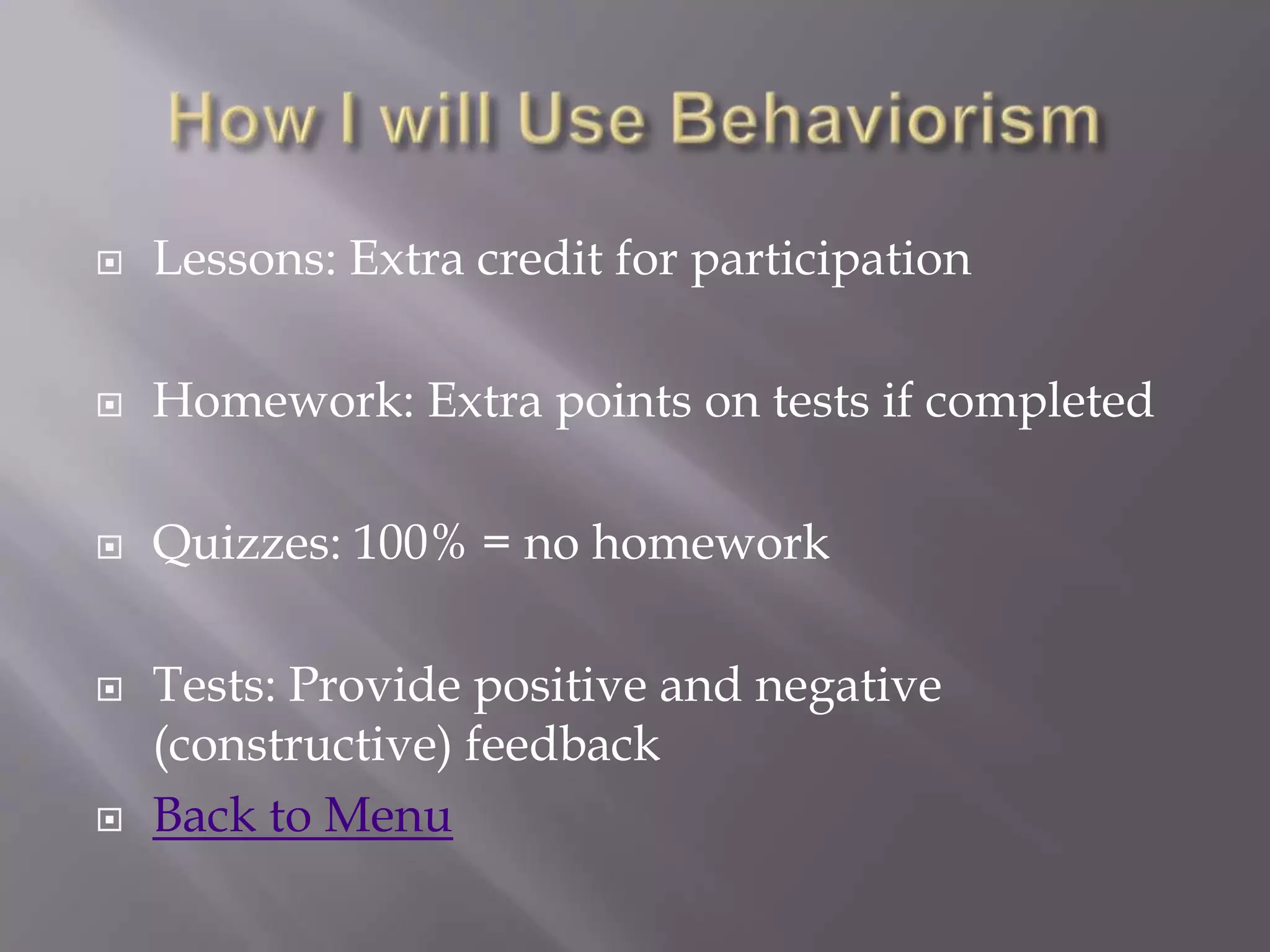 Behaviorism Theory | PPTX | Science