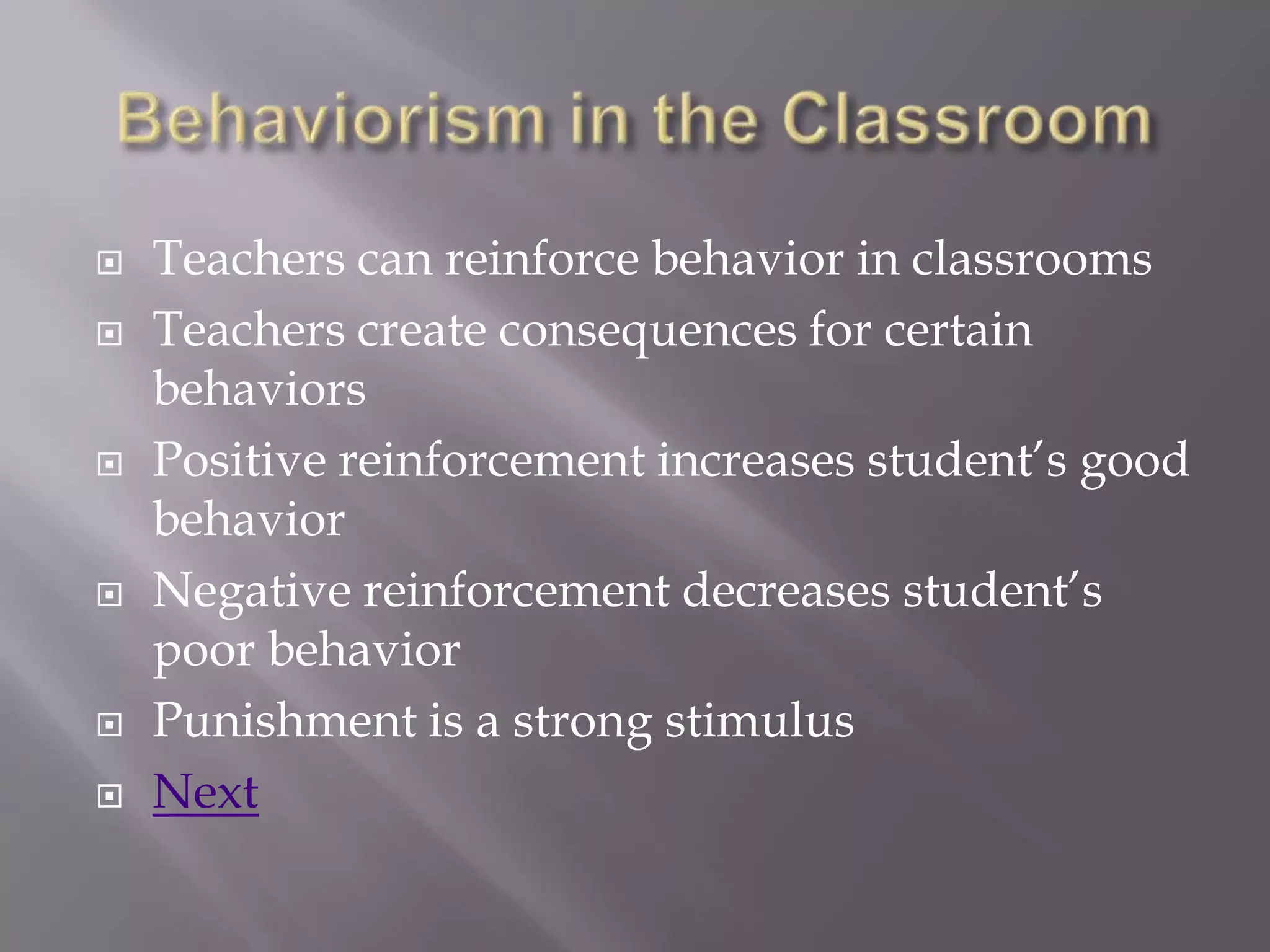 Behaviorism Theory | PPTX