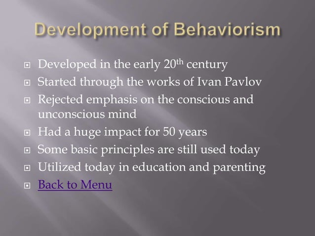 Behaviorism Theory | PPTX