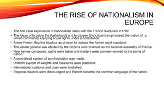 the rise of nationalism in europe | PPTX | Politics