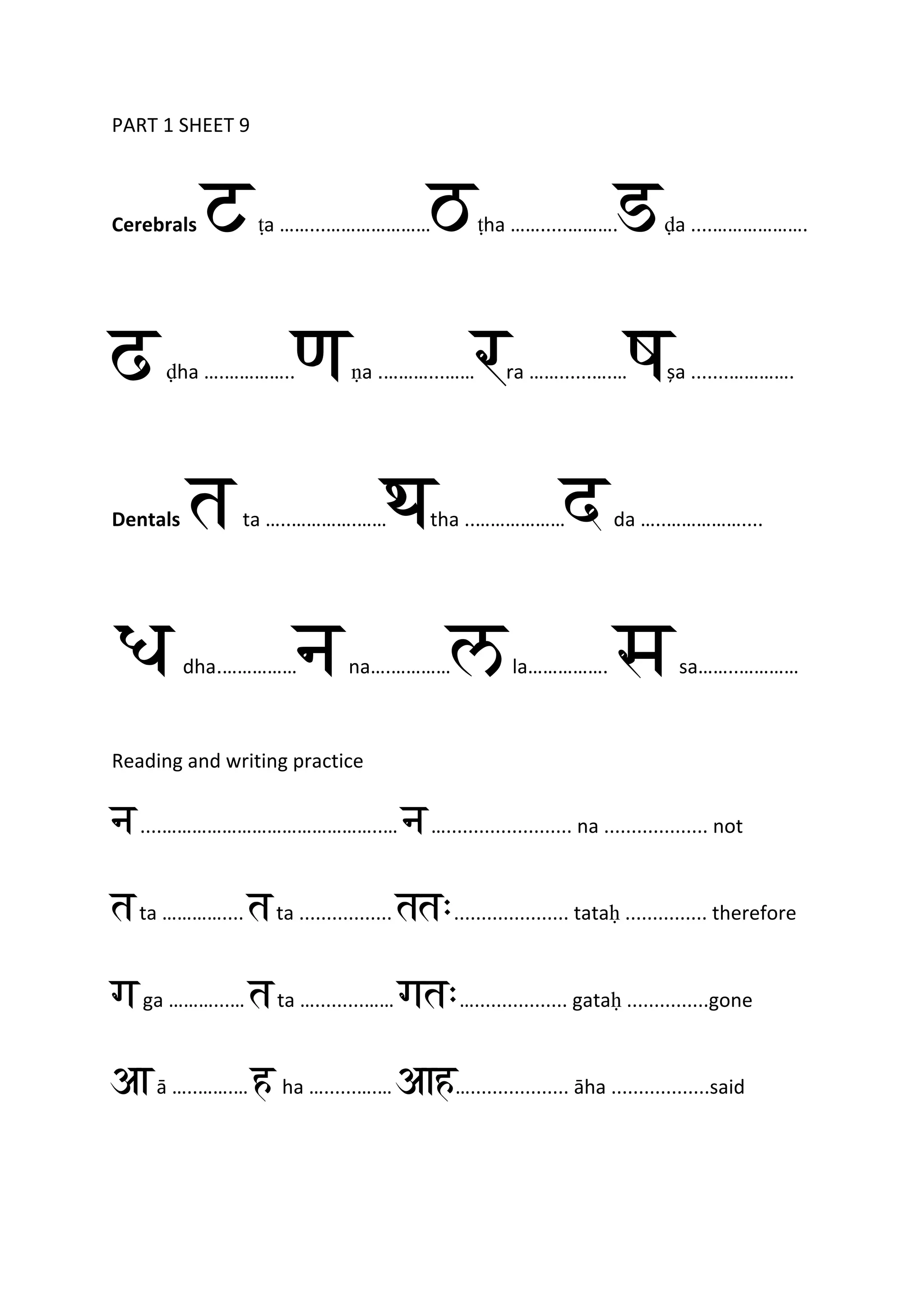 Sanskrit beginners course-part1 | PDF