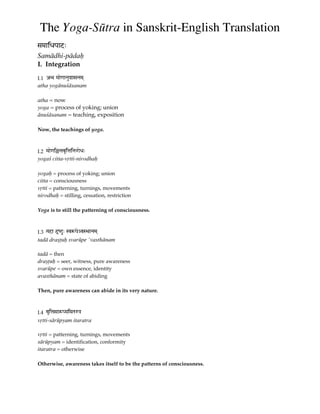 The Yoga-Sûtra of Patañjali | PDF
