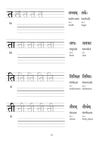 Sanskrit Alphabet Chart Pdf