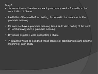 Sanskrit in Natural Language Processing | PPTX