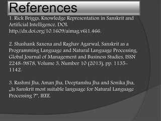 Sanskrit in Natural Language Processing | PPTX