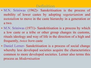 Sanskritisation pptx | PPTX