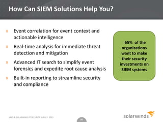 Survey: Security Analytics and Intelligence | PPT