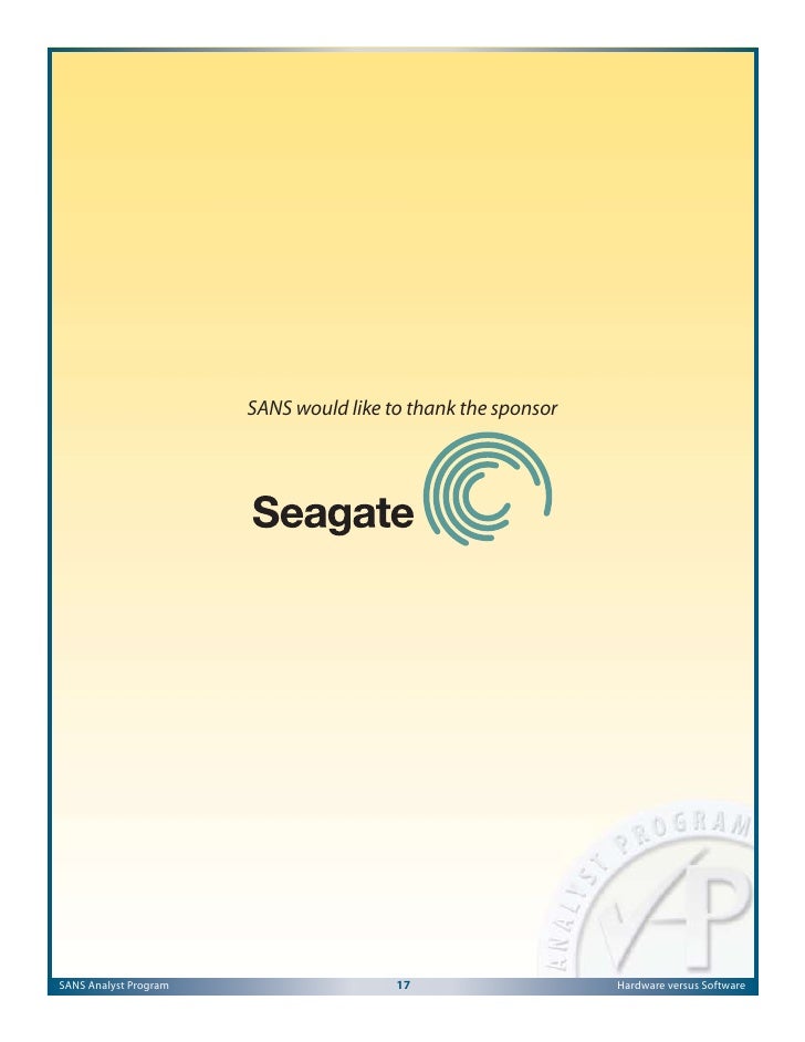 Sans Tech Paper Hardware Vs Software Encryption