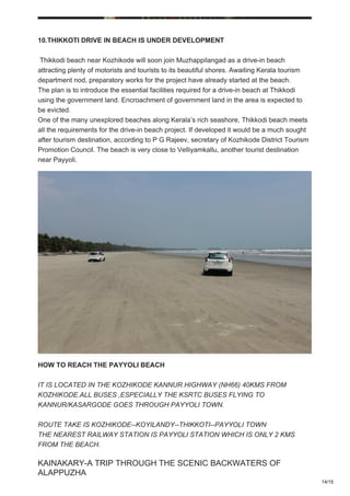 payyoli beach 10 amazing things you need to know before you visit | PDF