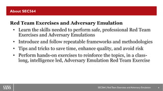 Managing & Showing Value during Red Team Engagements & Purple Team ...