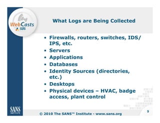 SANS Log Management 1 | PDF