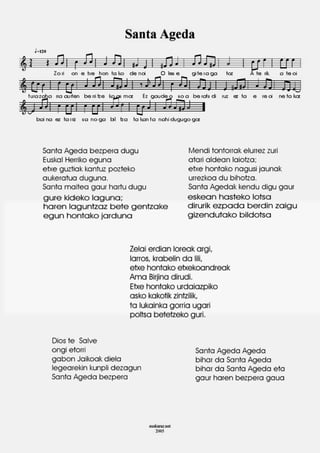 Santa Ageda Partitura | PDF