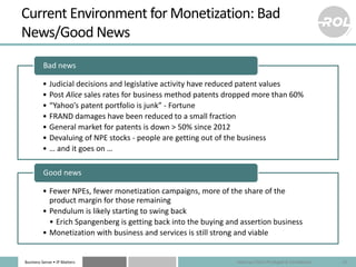 Monetization of IP - Santa Clara University School of Law | PDF