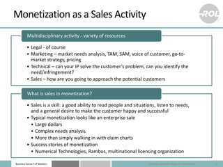 Monetization of IP - Santa Clara University School of Law | PPT