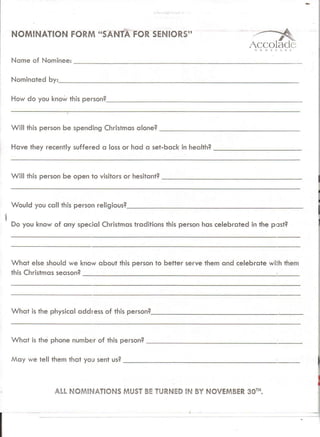 Santa for seniors form | PDF