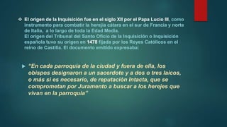 La Santa Inquisición durante la Edad Media | PPTX