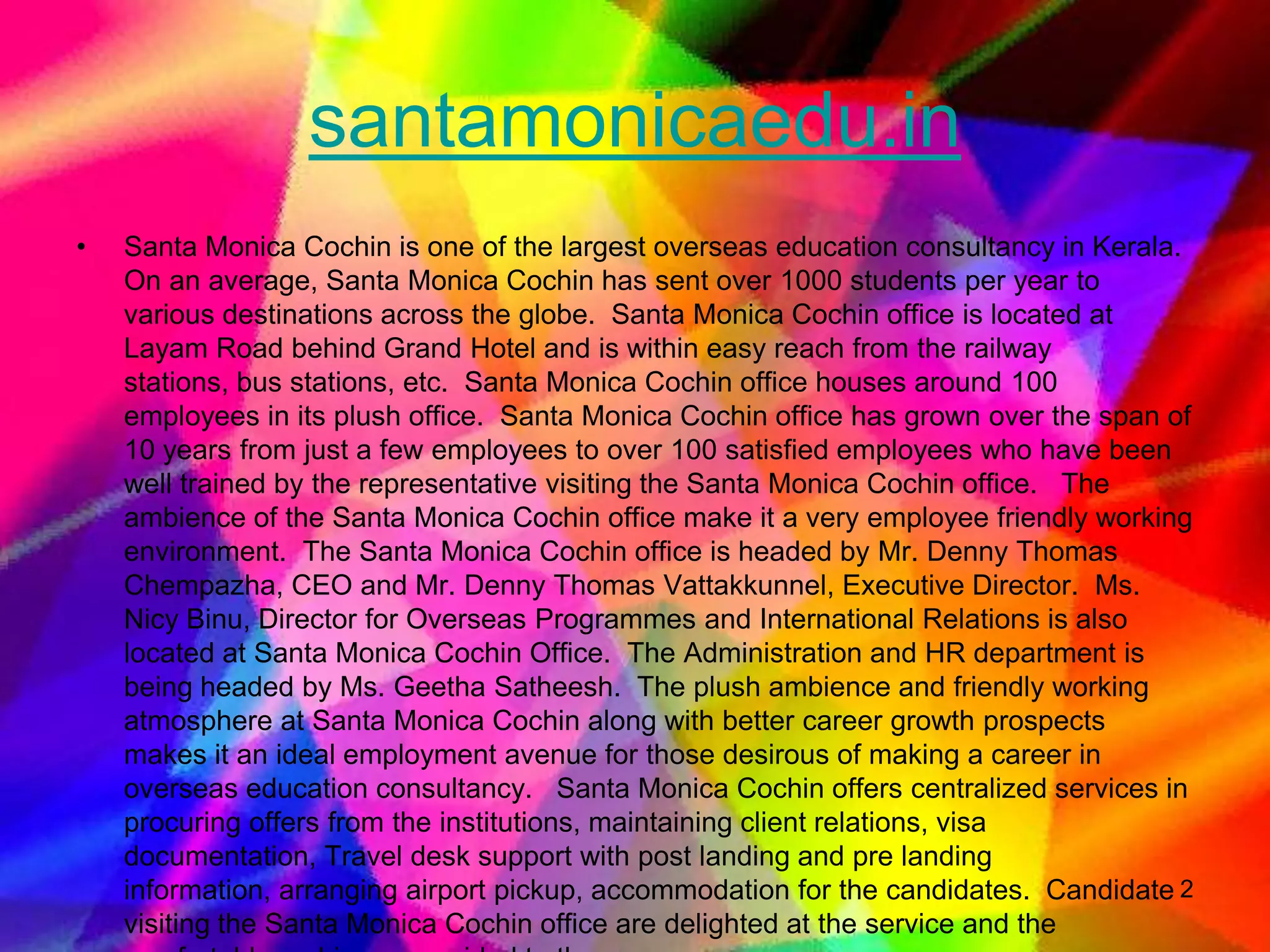 SANTA MONICA COCHIN | PPT