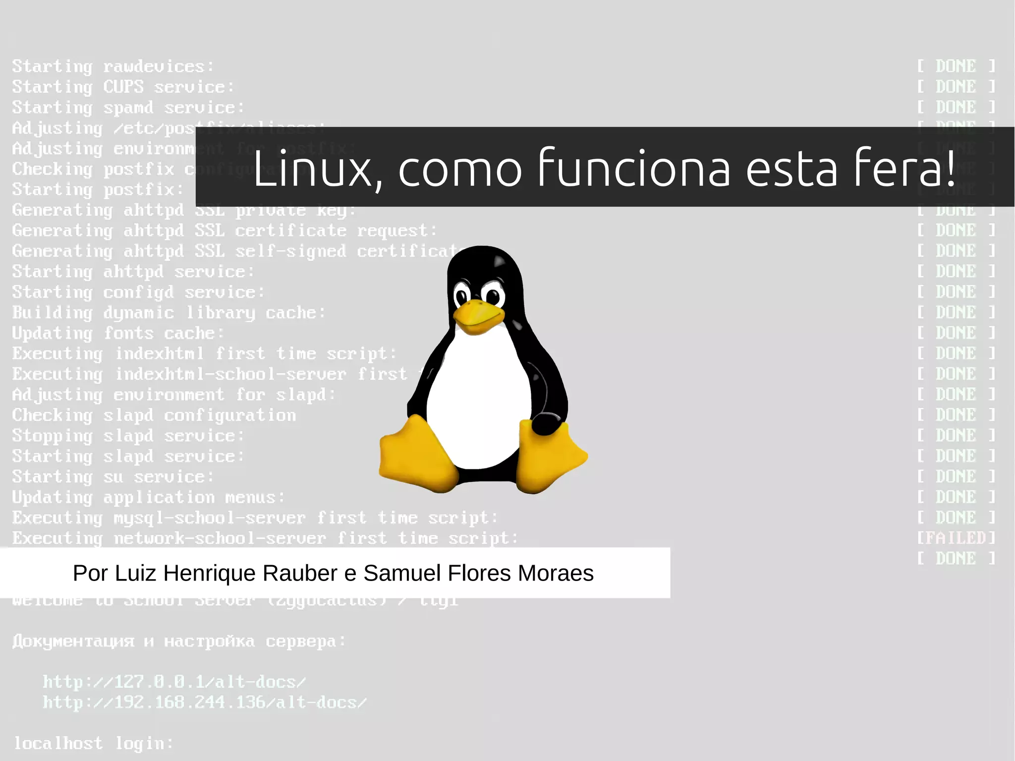 Linux, como funciona esta fera! - II Fórum Tchêlinux de Software Livre de Sant'Ana do Livramento ...