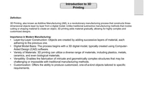 3D Printing (Additive Manufacturing) PPT & PDF | PPTX