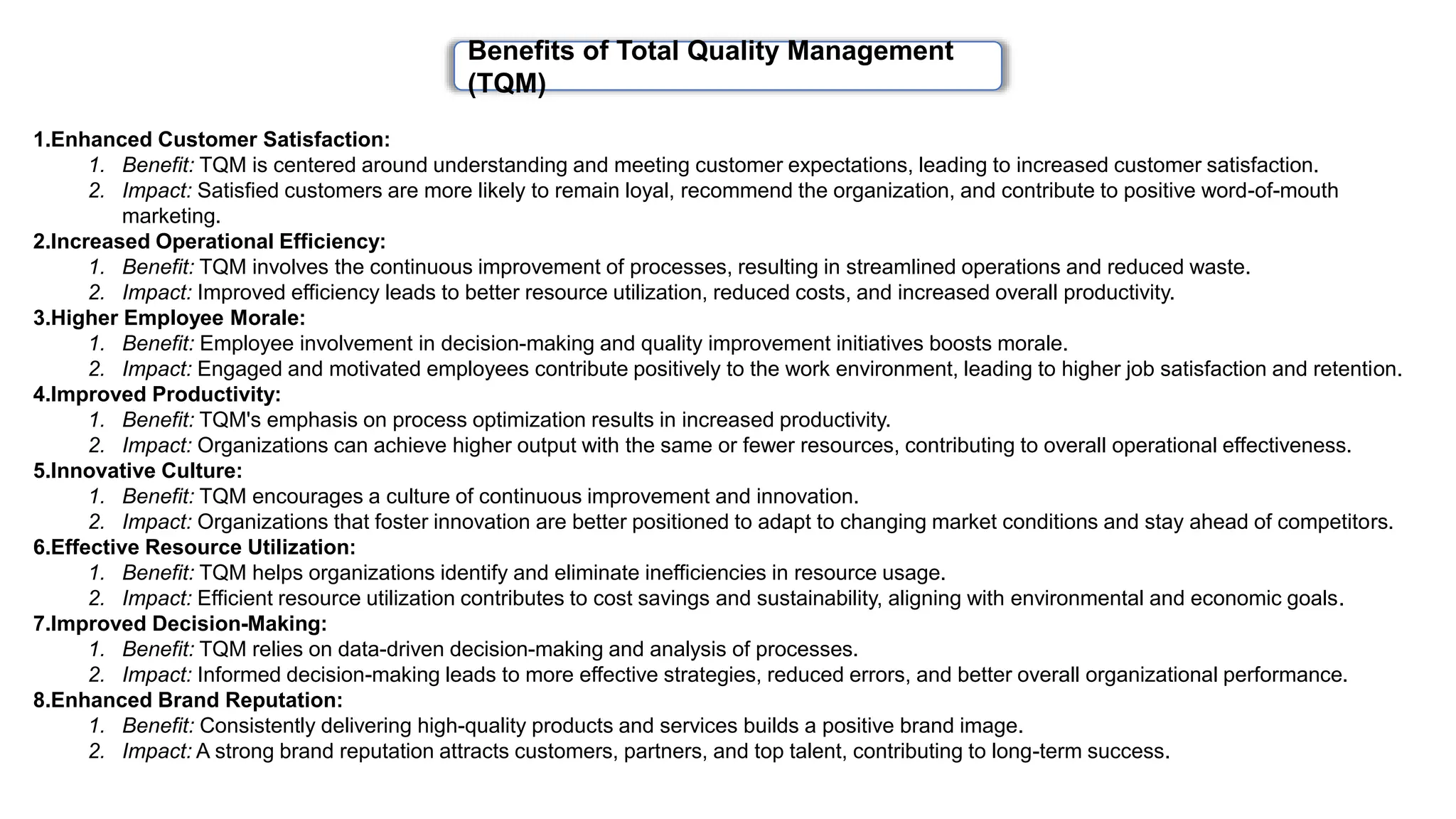 Basic concepts of Total Quality Management | PPTX