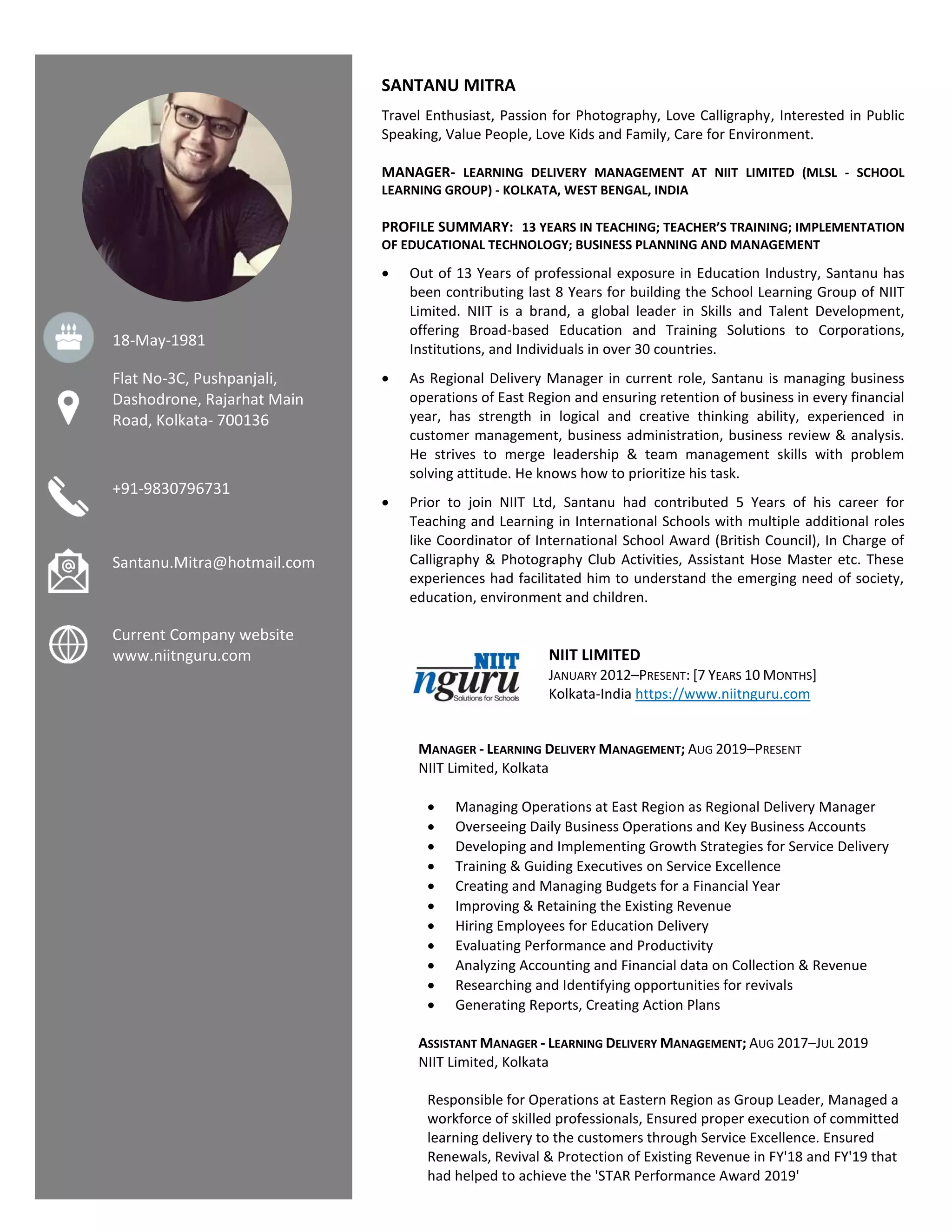 Santanu mitra resume | PDF