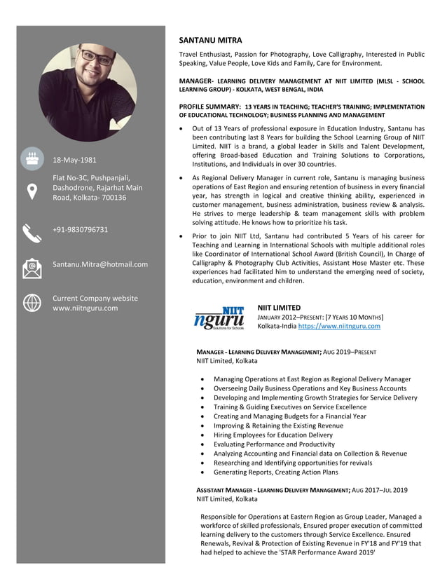 Santanu mitra resume | PDF