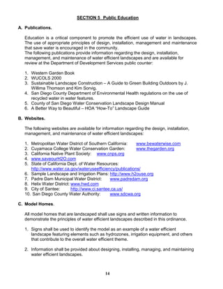Guidelines for Santee Water Efficient Landscape | PDF