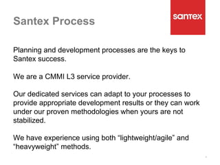 Santex Capabilities | PPT | Business | Business and Finance