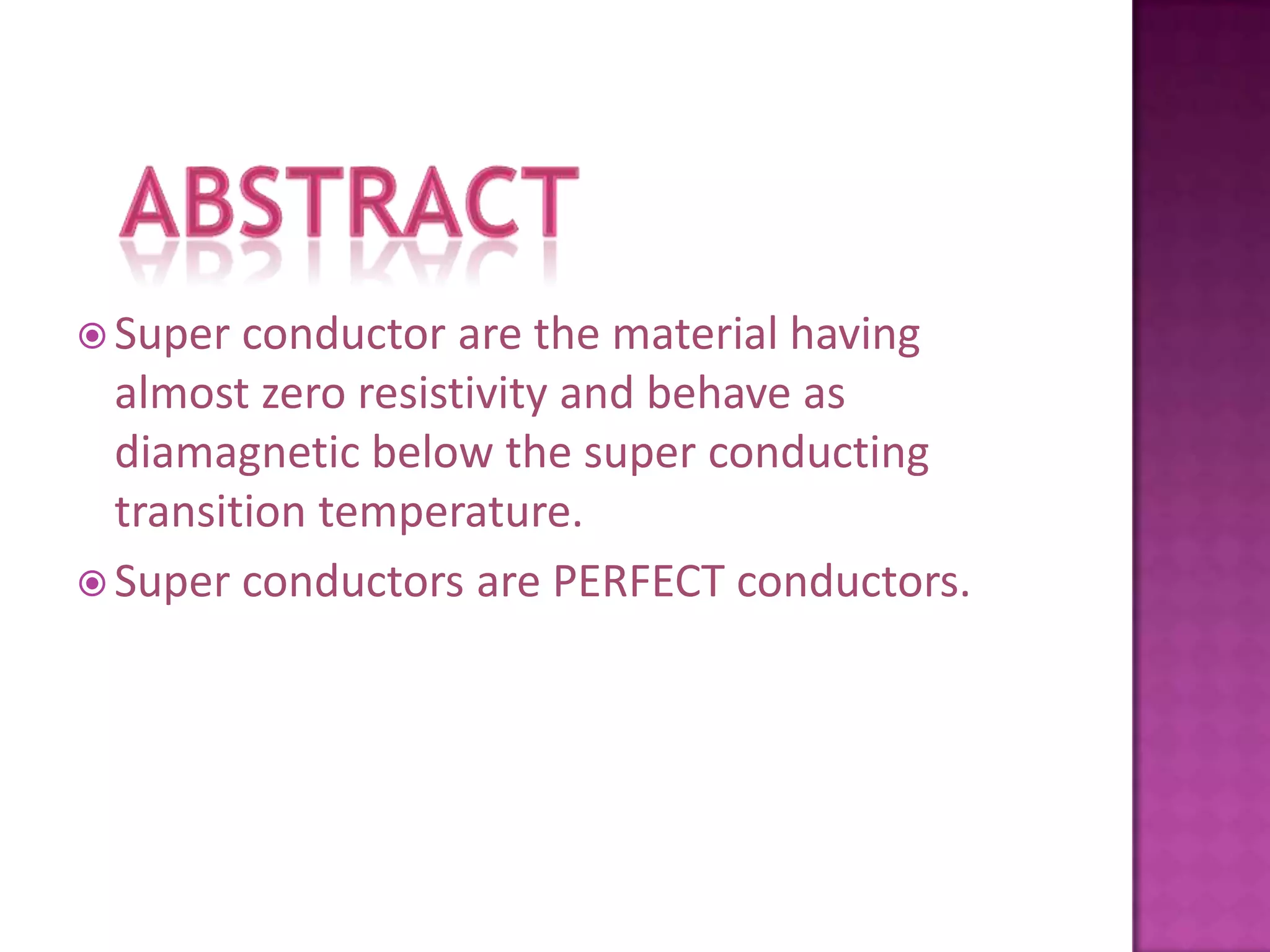 superconductivity and its applications | PPTX