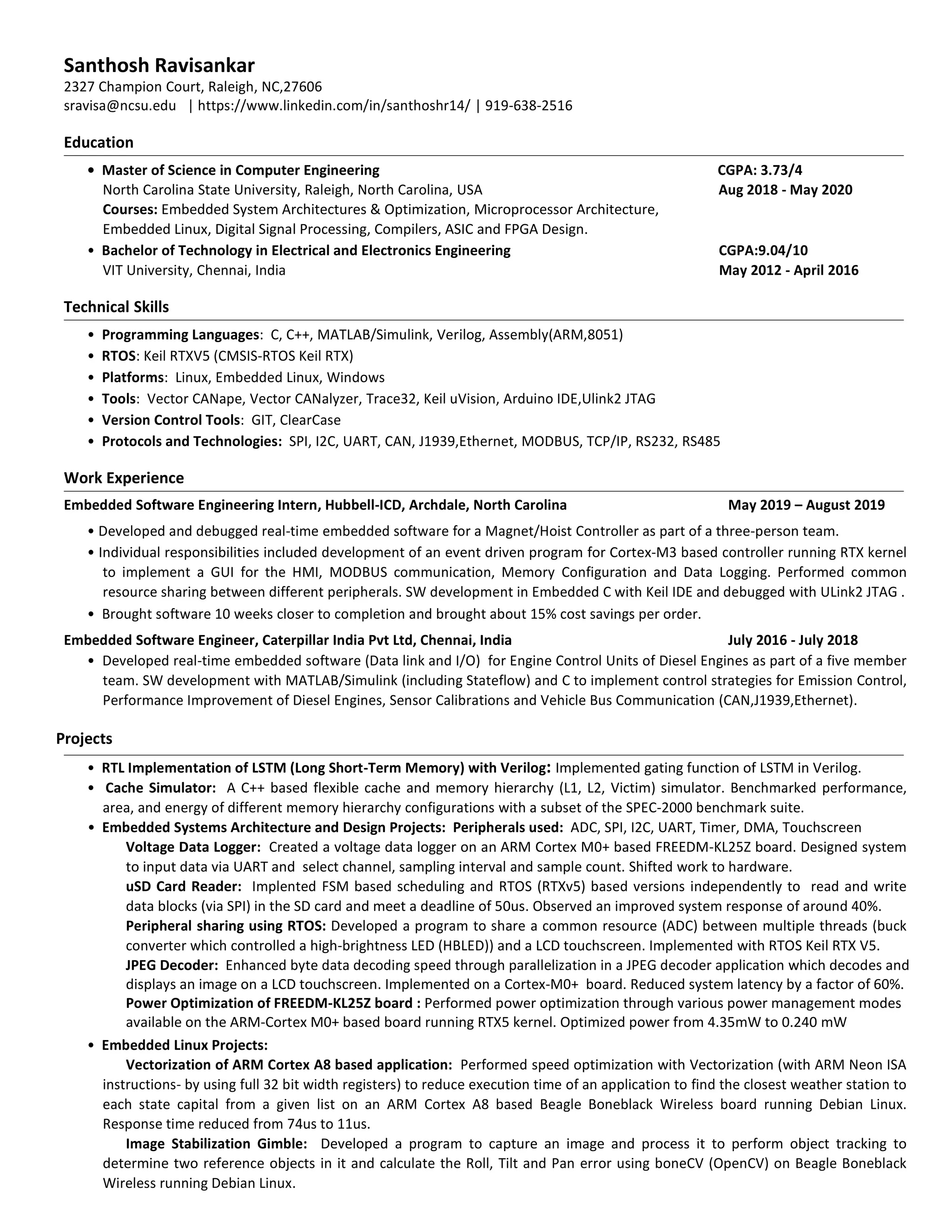 Santhosh Resume | PDF