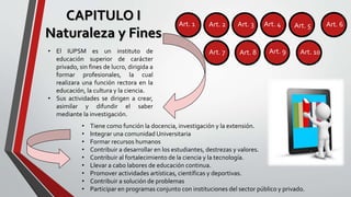 Reglamento Interno del IUP Santiago Mariño | PPTX