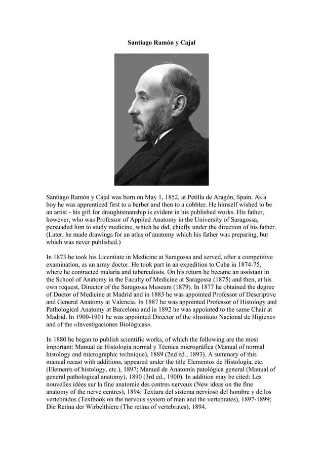 Santiago ramón y cajal | DOC