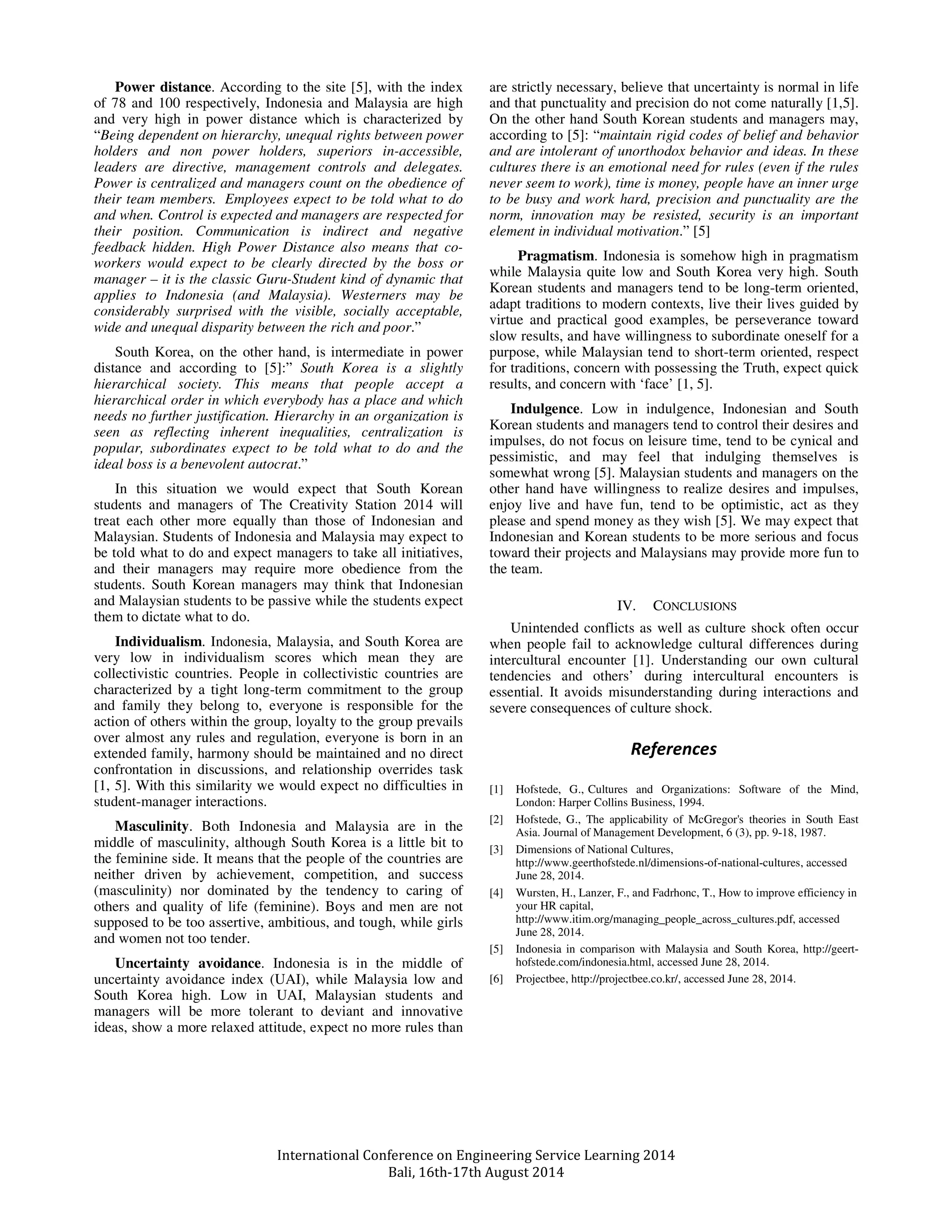 Cultural Differences in Engineering Service Learning: Applying Hofstede ...