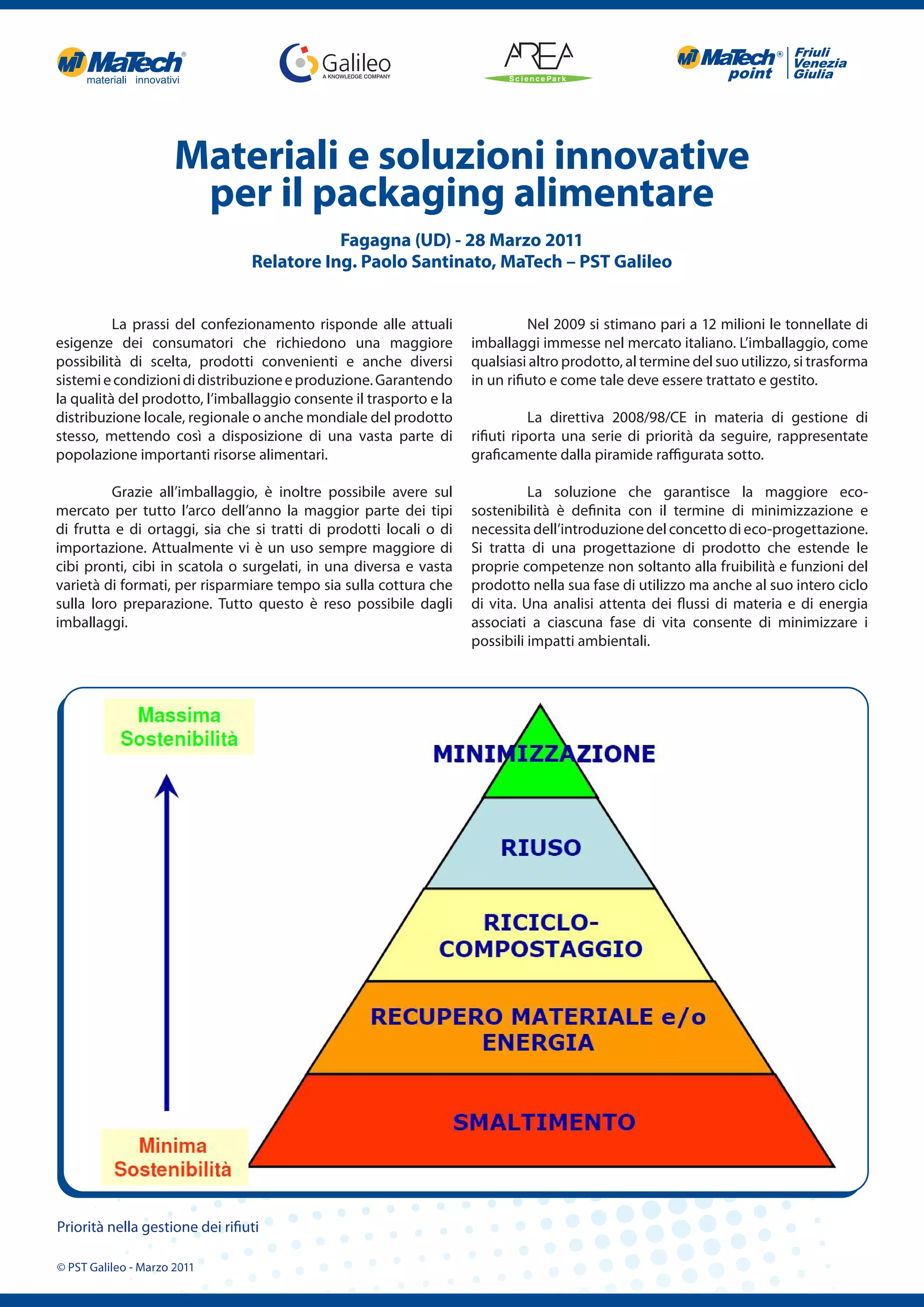 Santinato materiali e soluzioni innovative per il packaging alimentare | PDF
