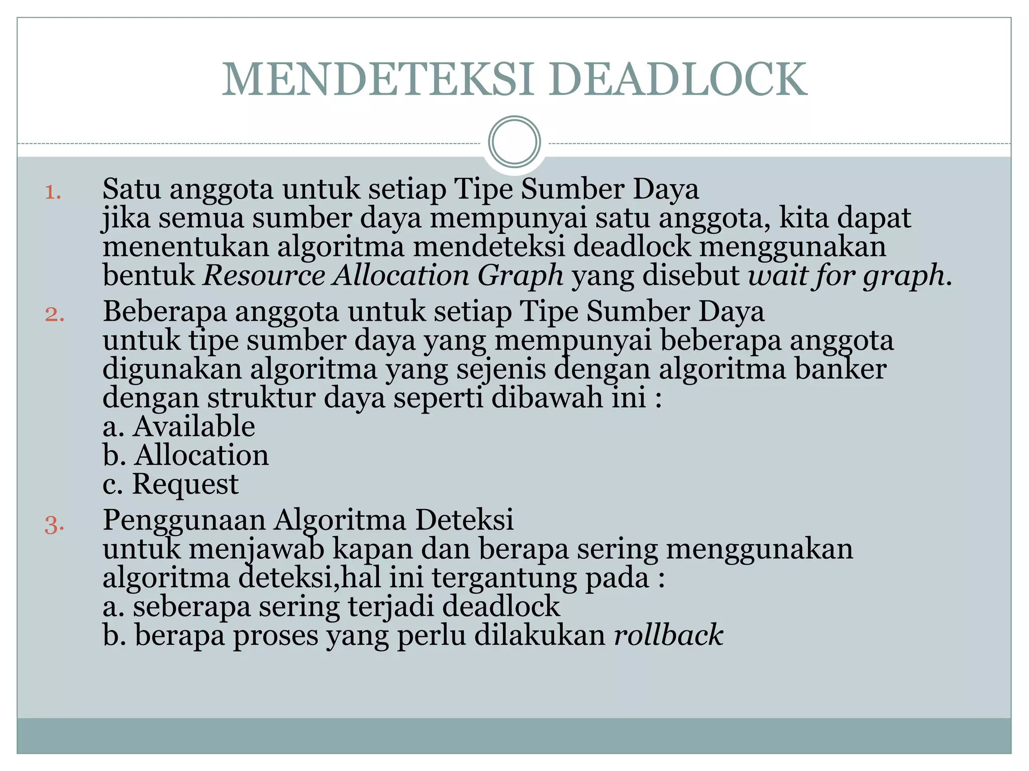 Santi Yuliana - Deadlock | PPTX