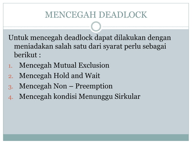 Santi Yuliana - Deadlock | PPTX