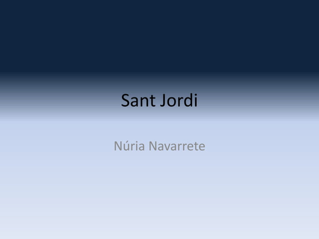 Sant jordi | PPT