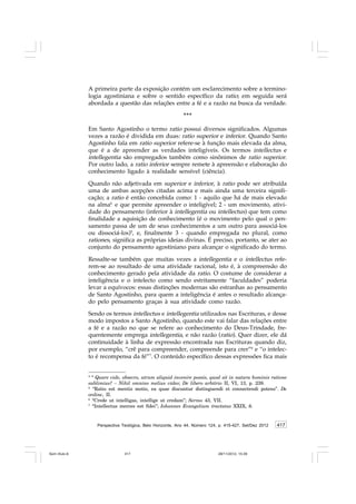 SANTO AGOSTINHO- FÉ E RAZÃO NA BUSCA DA VERDADE | PDF