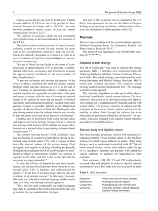 Heparin vs normal saline locking: overview of systematic reviews | PDF