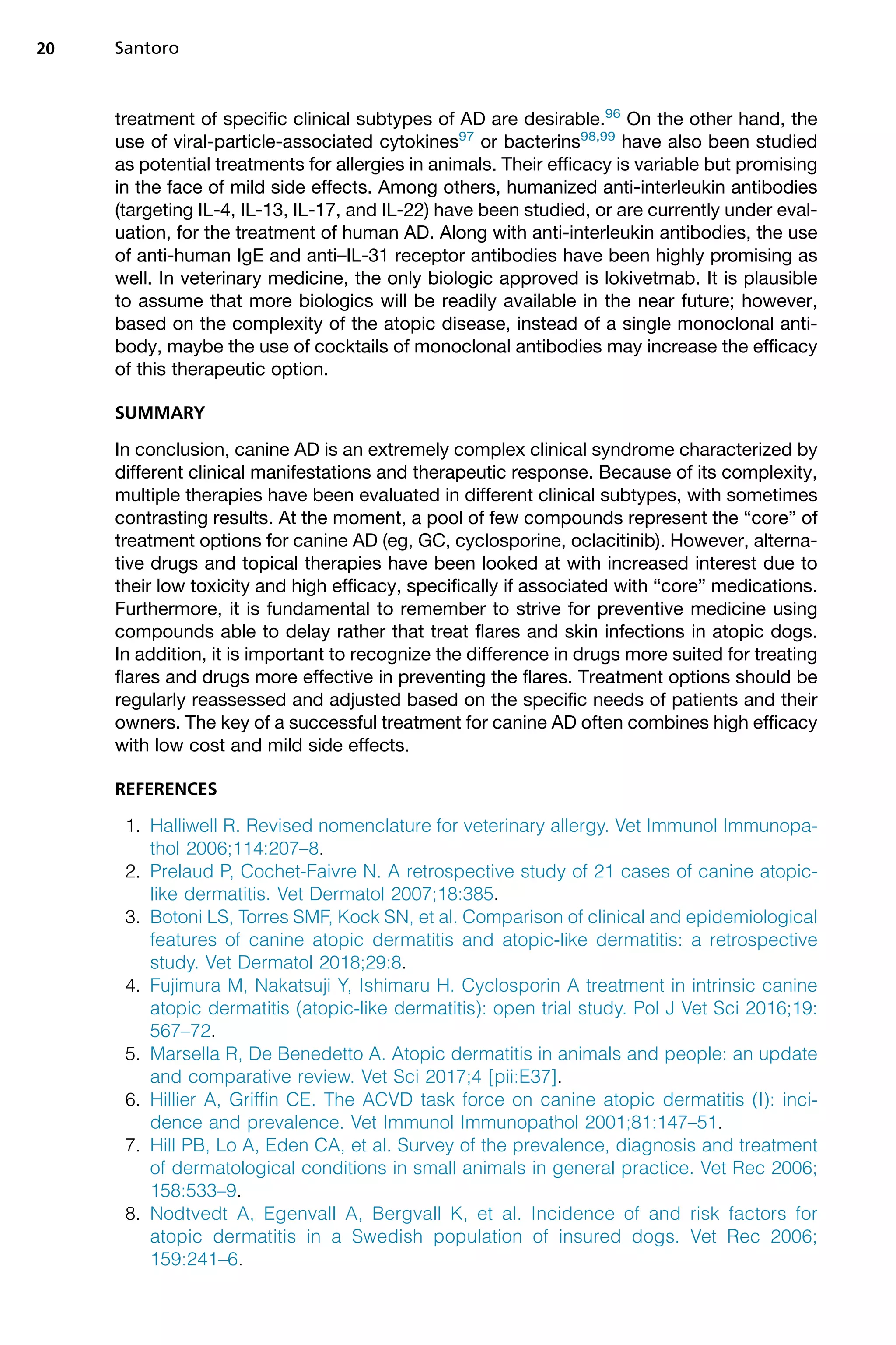 Therapies in canine atopic dermatitis | PDF