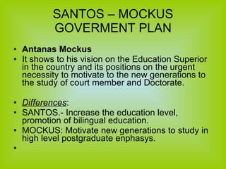 Santos and mockus | PPT
