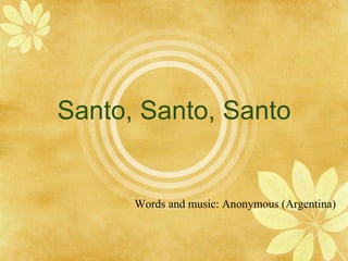 Santo santo | PPS
