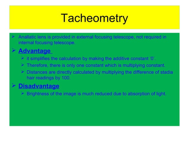 Tacheometry survey | PPT