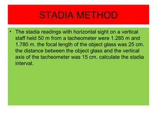 Tacheometry survey | PPT