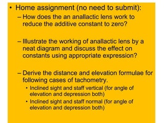 Tacheometry survey | PPT