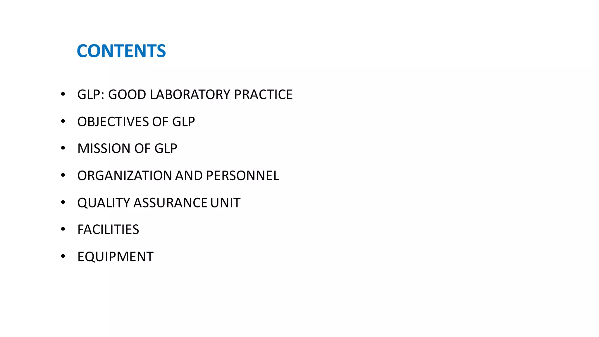 GOOD LABORATORY PRACTICES (GLP) | PDF
