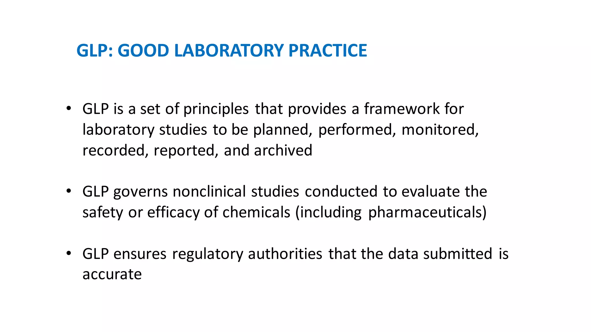 GOOD LABORATORY PRACTICES (GLP) | PDF | Pharmaceutical Drugs | Medical Health