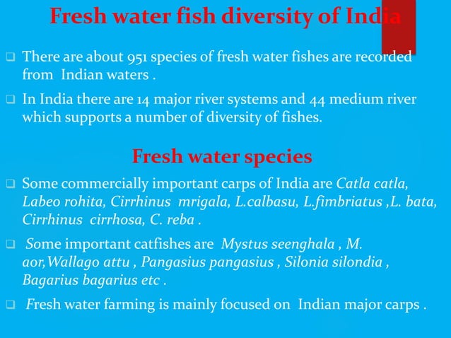 Fish Biodiversity and Conservation | PPTX